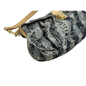 Louis Vuitton | Bags | Louis Vuitton Mini Pleaty Raye Monogram Denim ...
